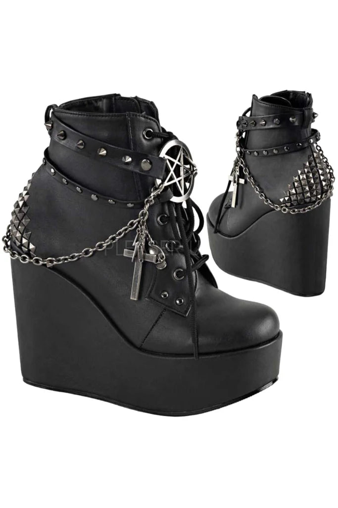 DemoniaCult Black Vegan Leather Poison-101 Boots – Angel Clothing