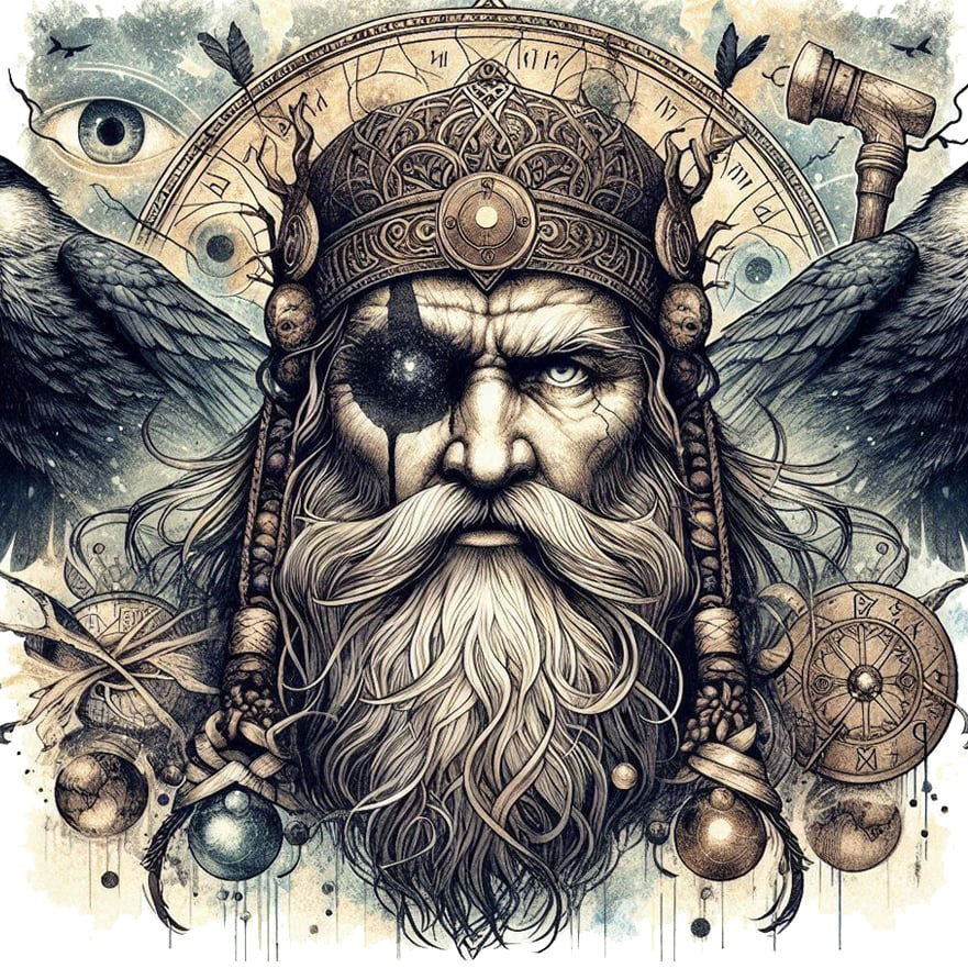 Odin & Raven Mug | Norse Mythology | Oakhart Industries – Angel Clothing