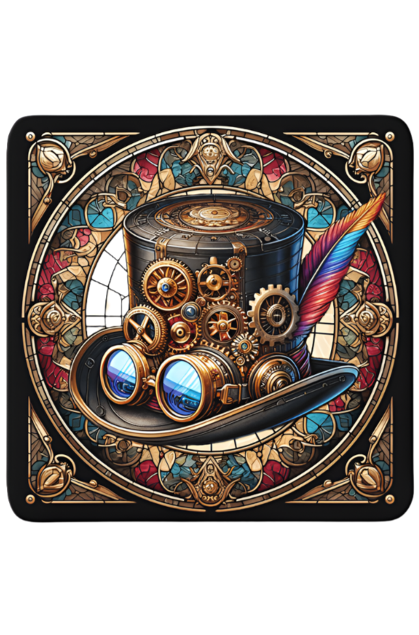 Steampunk Top Hat Coaster Art035 – Angel Clothing