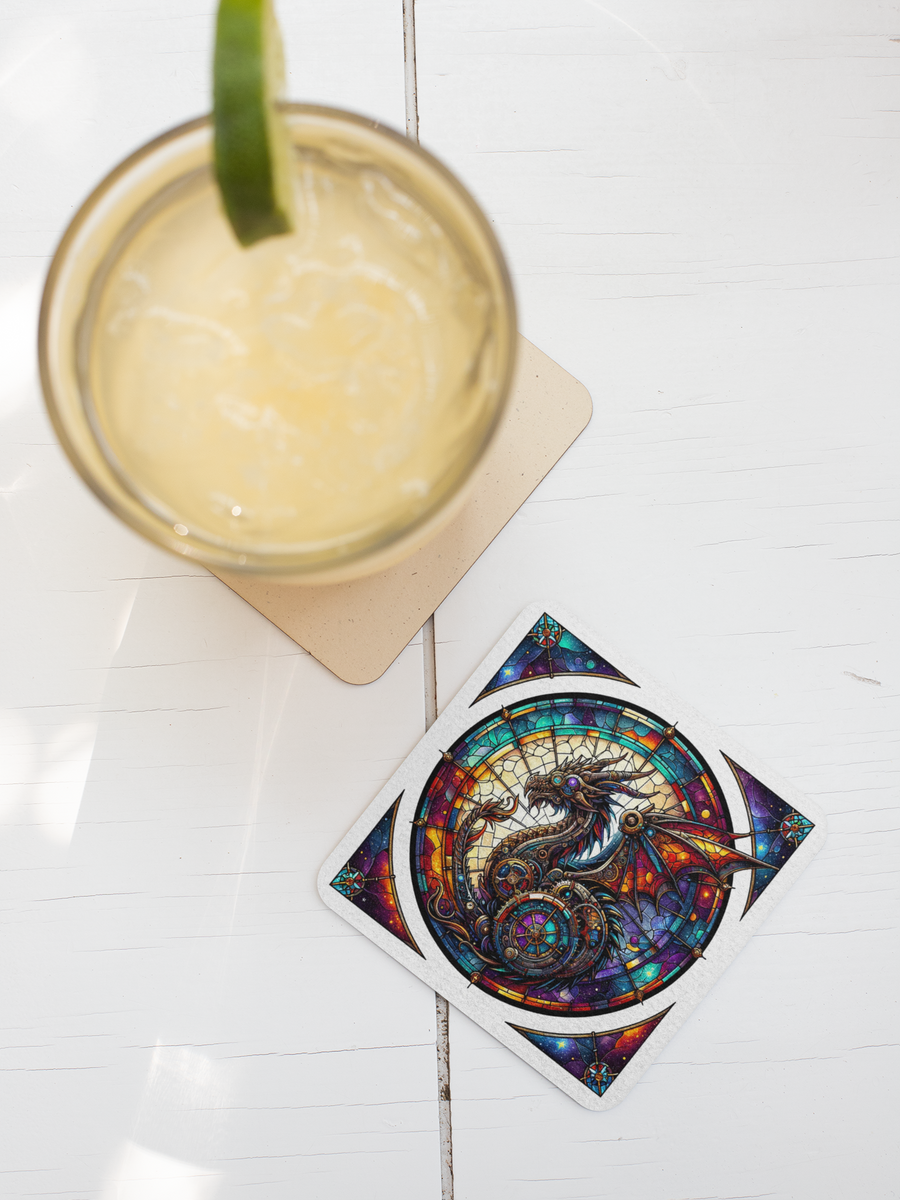 Steampunk Black Dragon Coaster Art040 – Angel Clothing