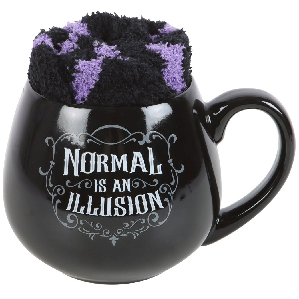 Normal is an Illusion Gothic Mug and Socks Set – Angel Clothing
