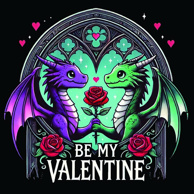 Oakhart Dragon Valentine Card - Be My Valentine – Angel Clothing