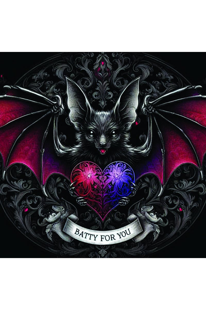 Oakhart Bat Gothic Valentine Card – Angel Clothing