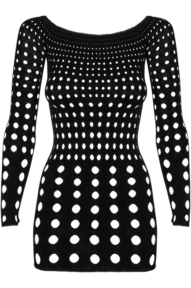 Obsessive Rocker Dress: Little Black Mesh Dress – Angel Clothing