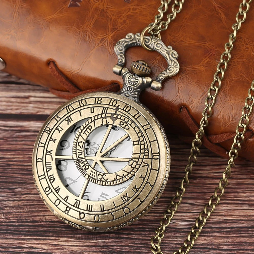 Steampunk Pocket Watch with Gears and Clock Face Design | Angel Clothing