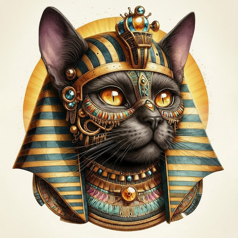 Bastet Reborn Print | Egyptian Cat Art Framed – Angel Clothing