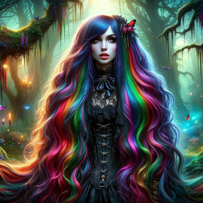 Oakhart Industries | Tangled in Colour Fantasy Art Print Framed – Angel ...