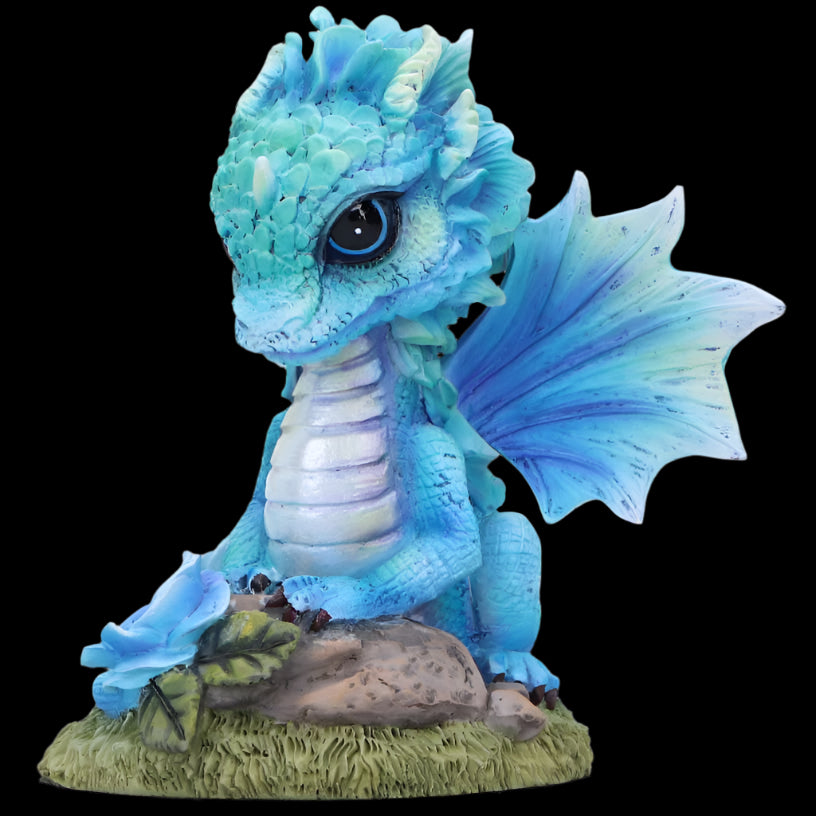Blue Poppy Flower Dragon Figurine – Angel Clothing