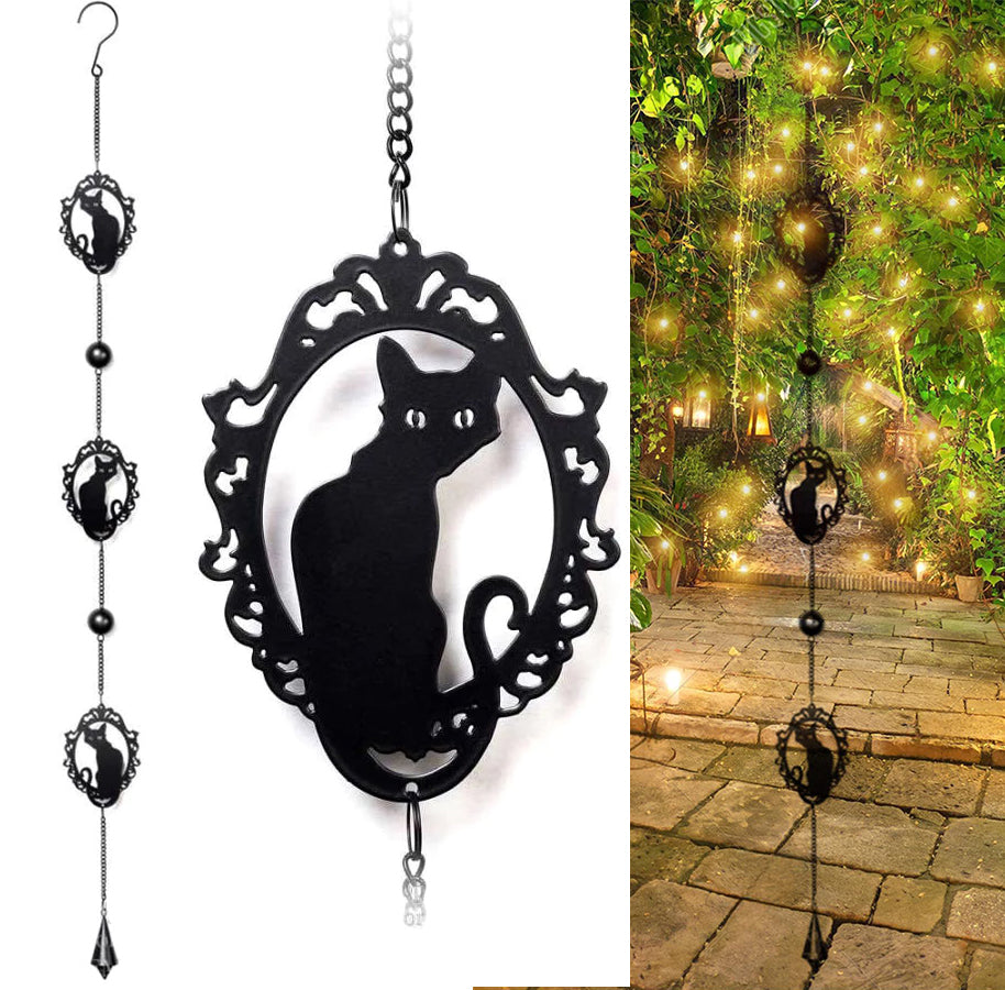 Alchemy Cat Silhouette Wind Chime | Angel Clothing