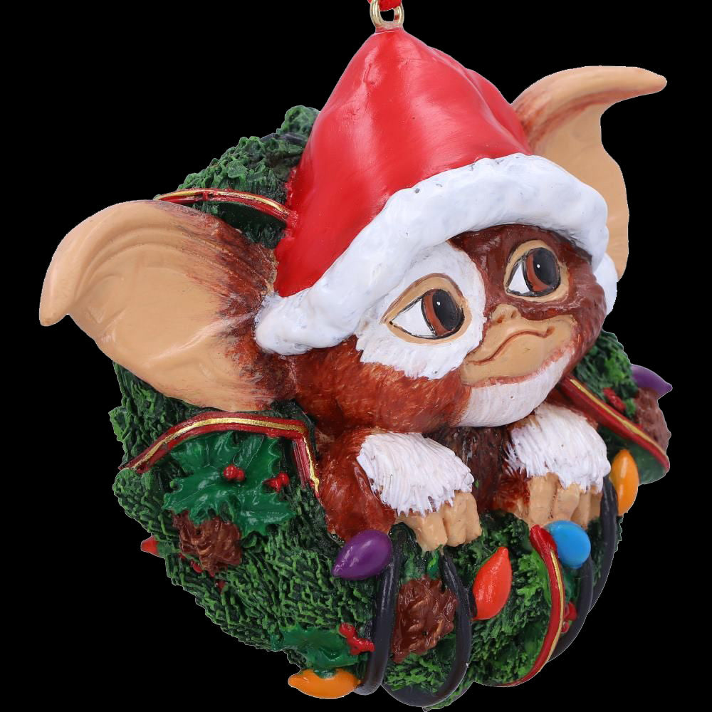 Gremlins Gizmo in Wreath Hanging Ornament | Angel Clothing