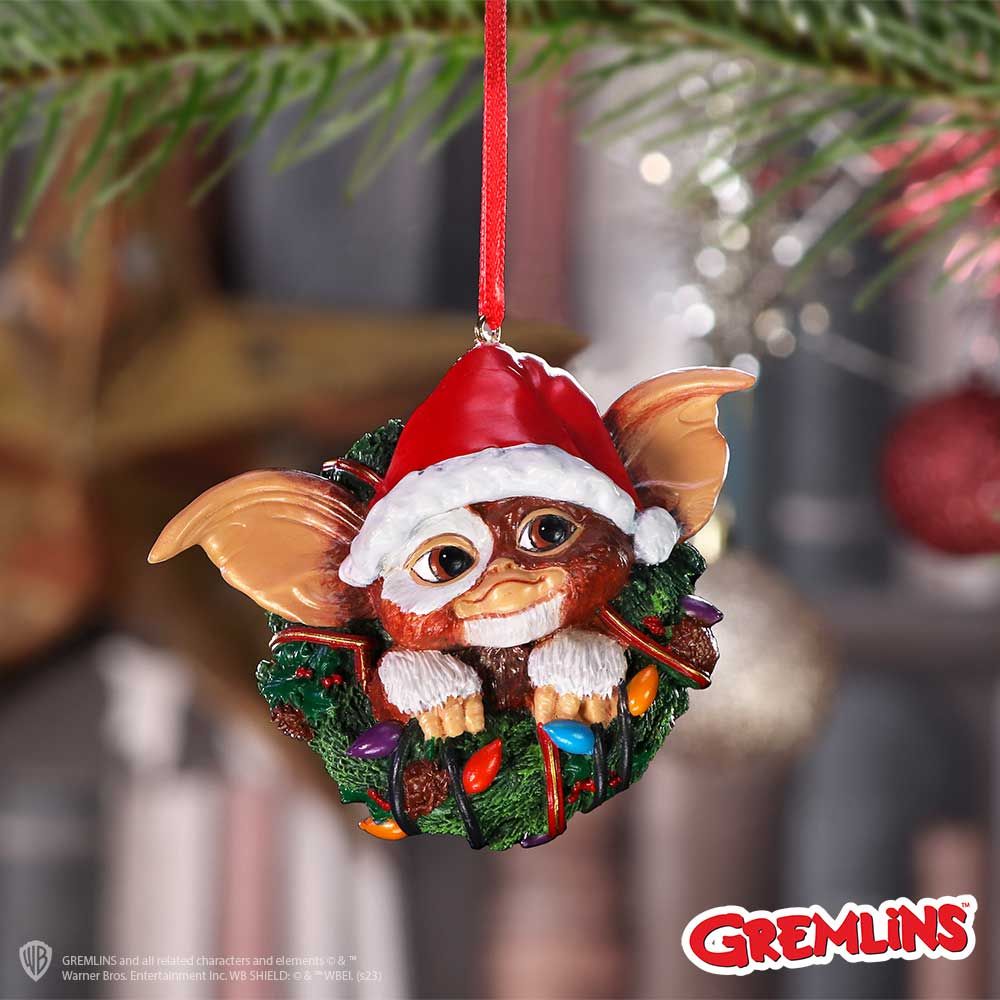 Gremlins Gizmo in Wreath Hanging Ornament | Angel Clothing