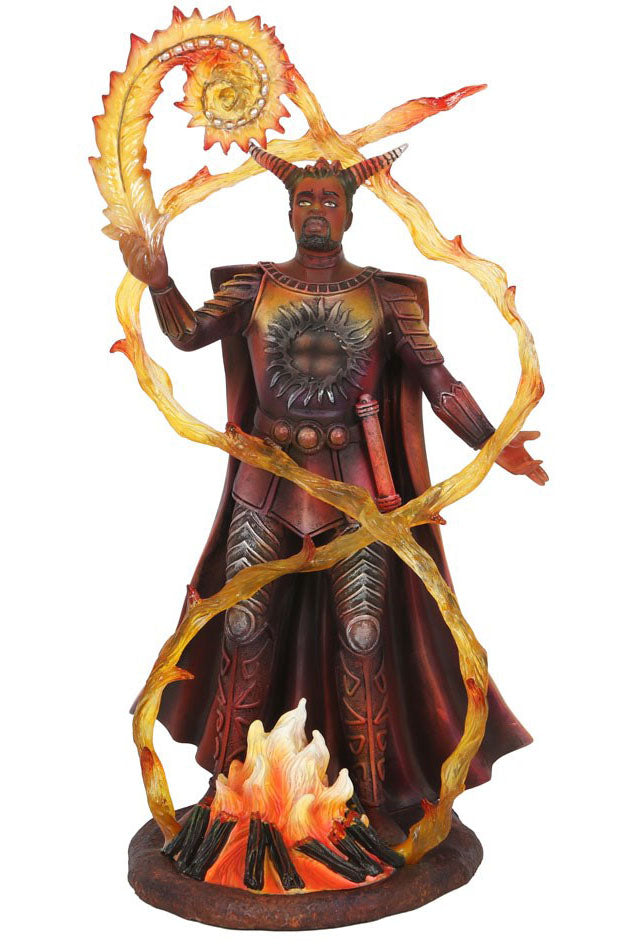 Anne Stokes Fire Elemental Wizard Figurine | Angel Clothing