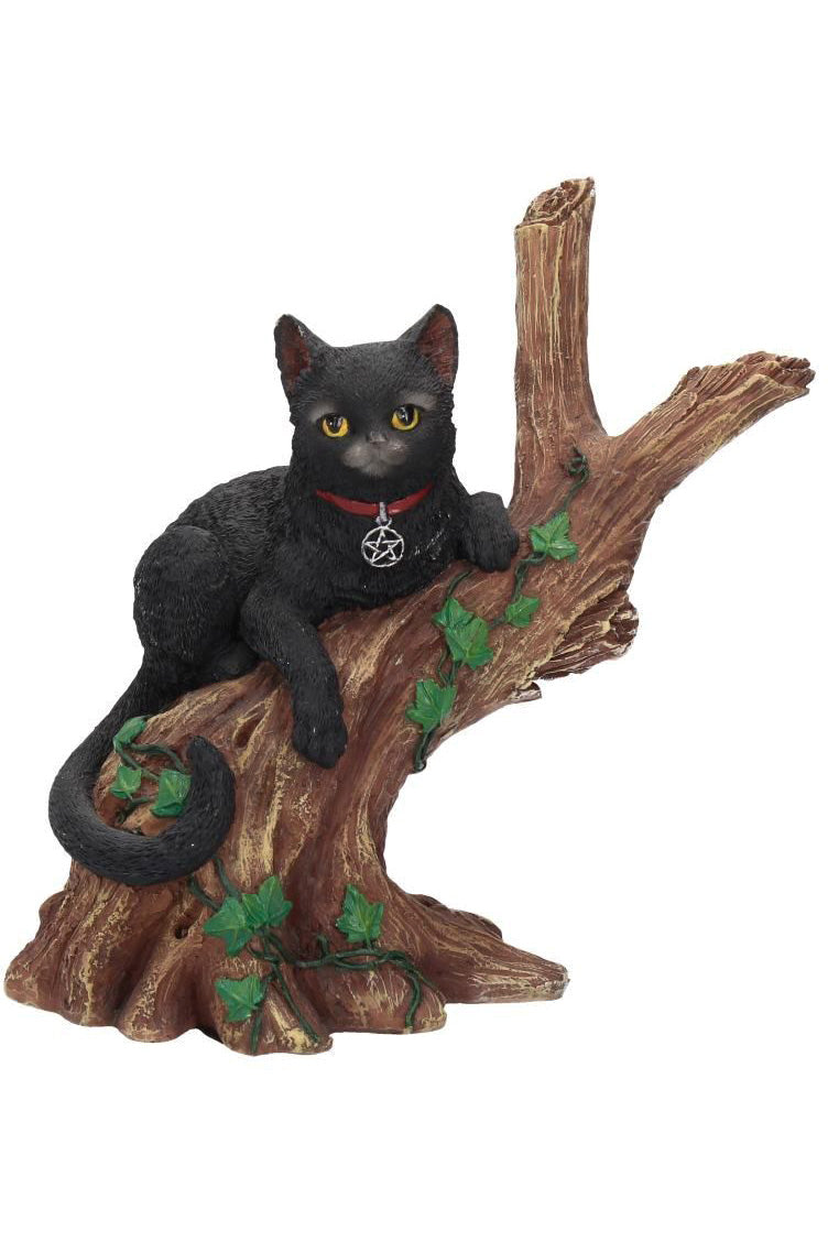 Onyx Cat in Tree Figurine | Angel Clothing