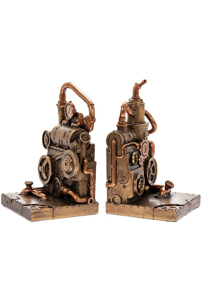 Steampunk Piston Power Bookends | Angel Clothing