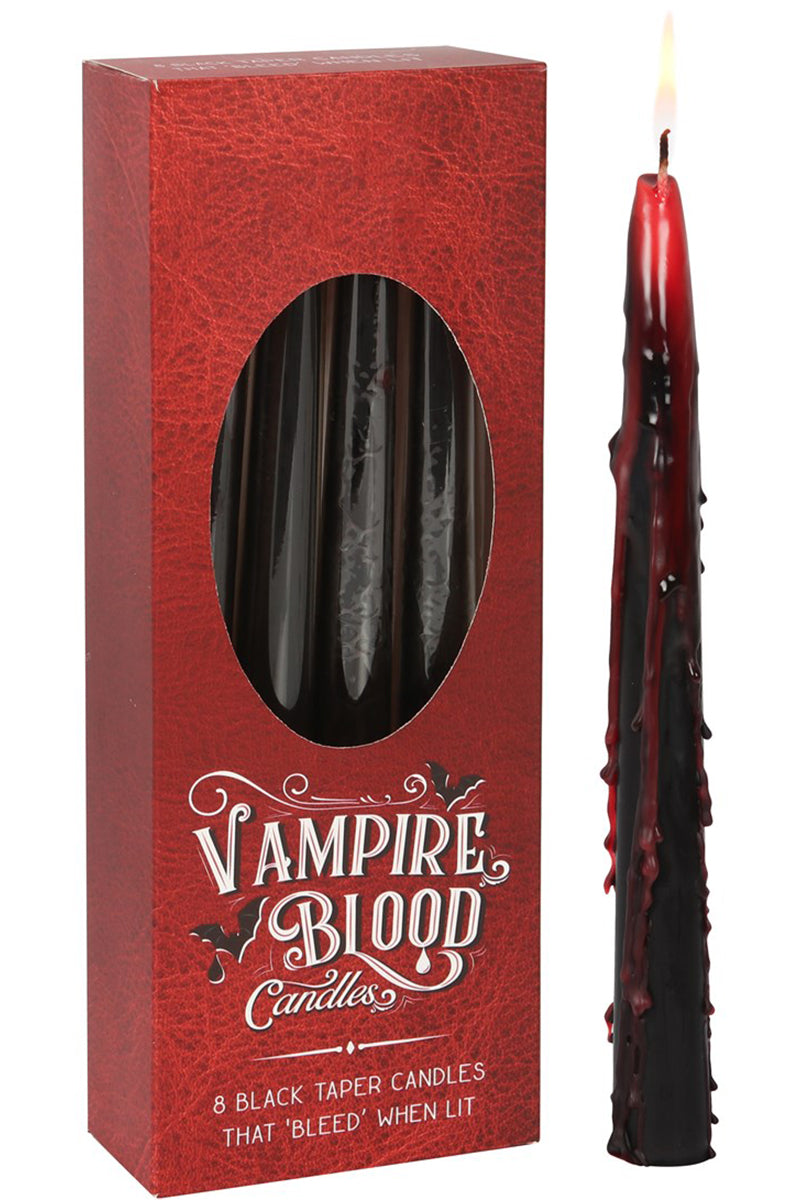 Vampire Blood Taper Candles, Box of 8 | Angel Clothing