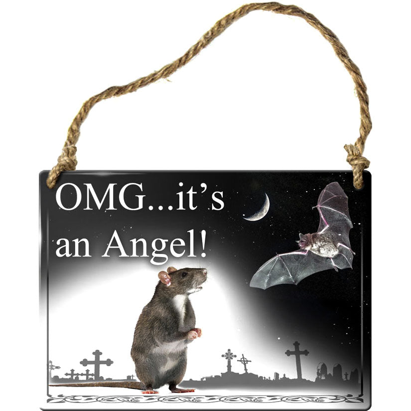 Alchemy OMG Its an Angel Rat and Bat Plaque | Angel Clothing