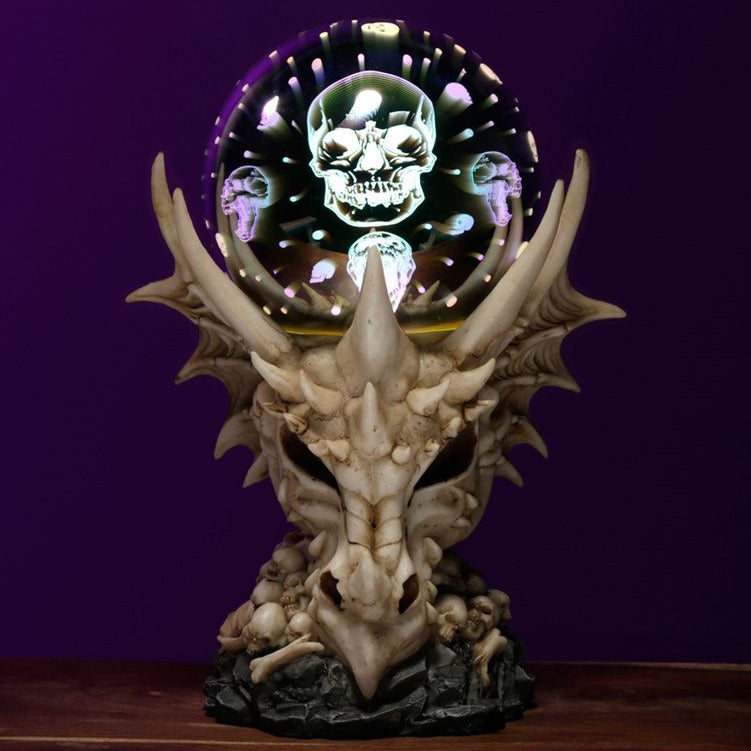 Dragon Skull LED Metallic Orb | Angel Clothing