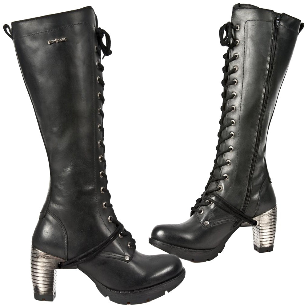New Rock Tall Laced Ladies Boots M.TR005-S1 | NEW ROCK Angel Clothing