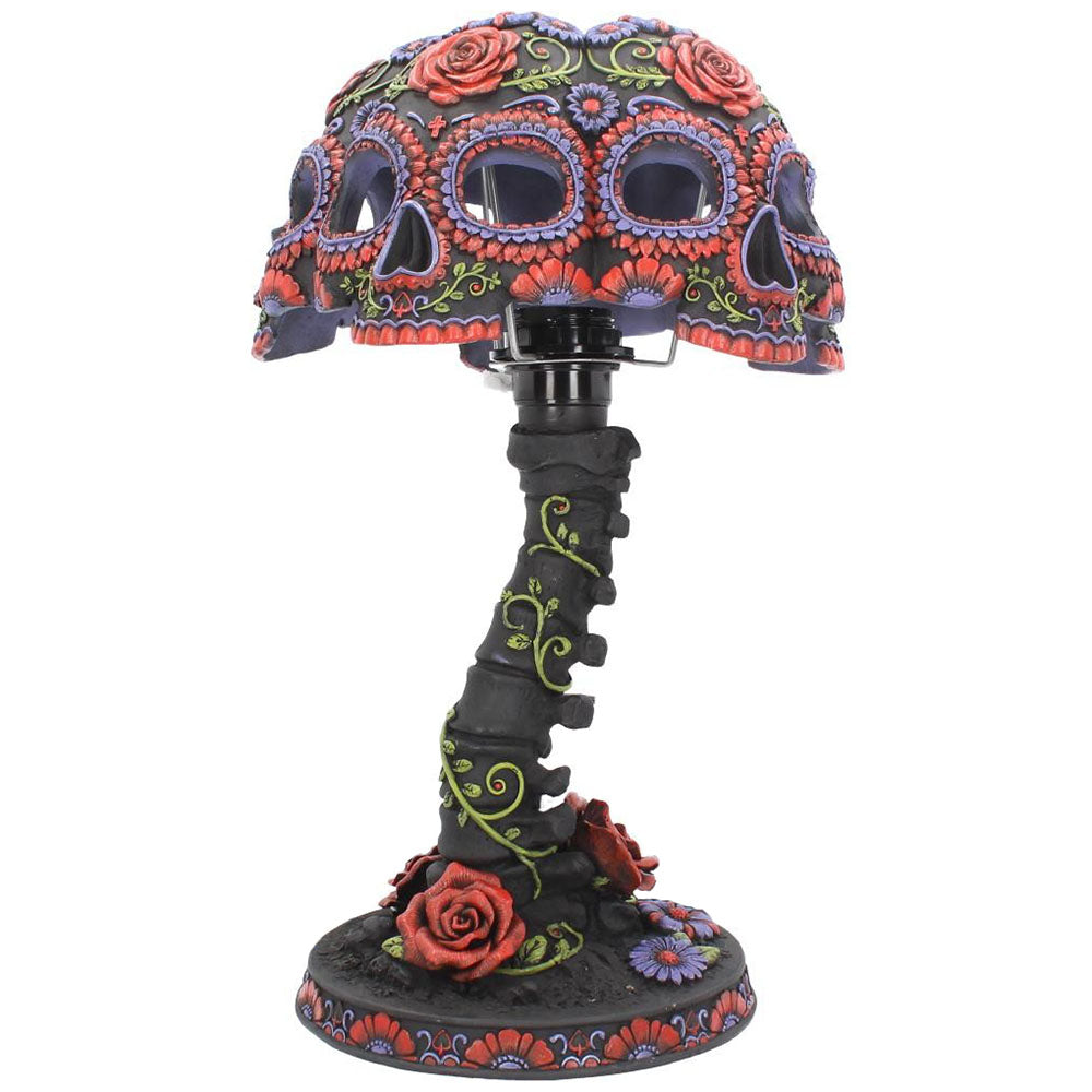 Night Blooms Skull Lamp | Angel Clothing