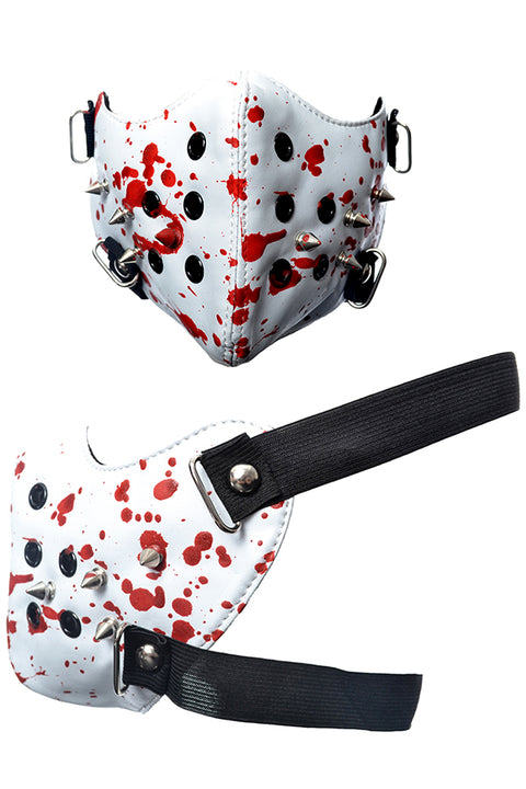 Poizen White Spike Face Mask | Angel Clothing