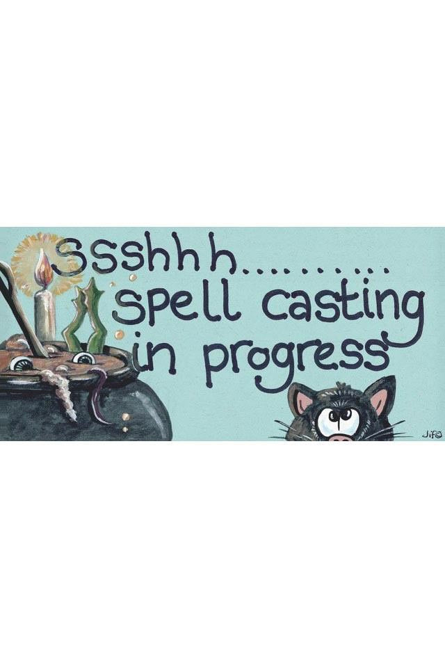 Ssshhh Spell Casting in Progress Door Sign – Angel Clothing